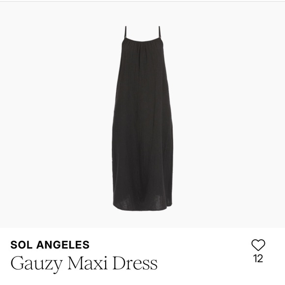Sol Angeles | Dresses | Sol Angeles Black Gauzy Maxi Dress | Poshmark